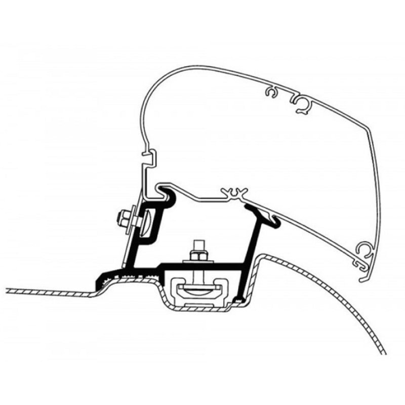 Thule Adapter zu Omnistor 6300/6200 für MB Sprinter & VW Crafter MO99 ...