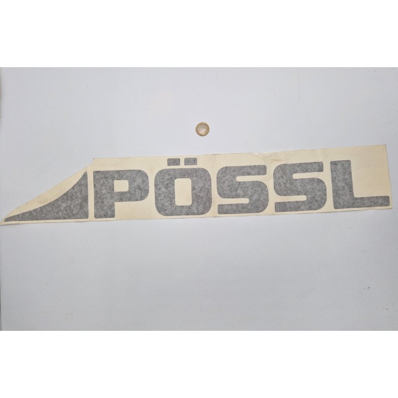 Pössl Logo Aufkleber Schriftzug „PÖSSL“ Bug/Heck Deko Emblem anthrazi ...