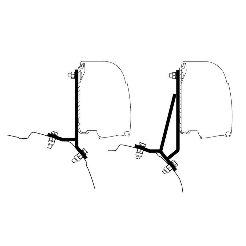 Thule Omnistor Adapter Markise 4900 Transit / Tourneo Custom Rechtsle ...